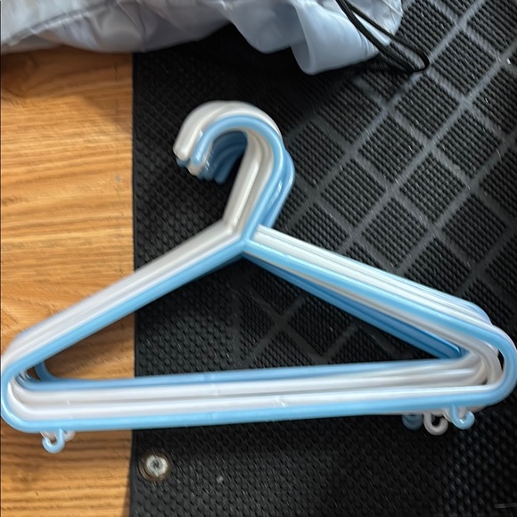 Other | Set Of Blue And White Childrens Hangers With Hooks On The ...